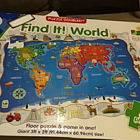 Toys | Find It World Map Puzzle | Poshmark